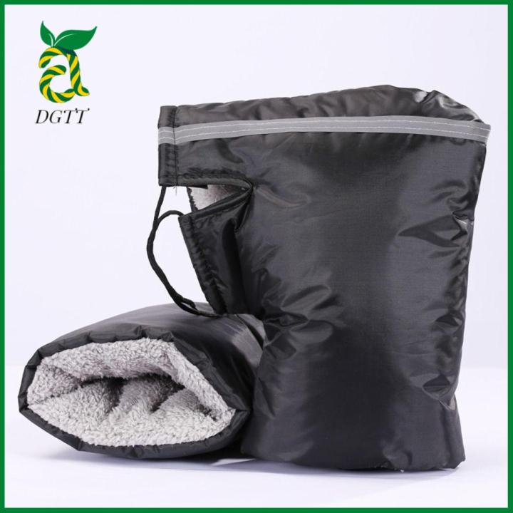 DGTT ผ้าซับในกำมะหยี่ ที่ครอบมือจับรถจักรยานยนต์ หนาอบอุ่น กันน้ำกันน้ำ ...