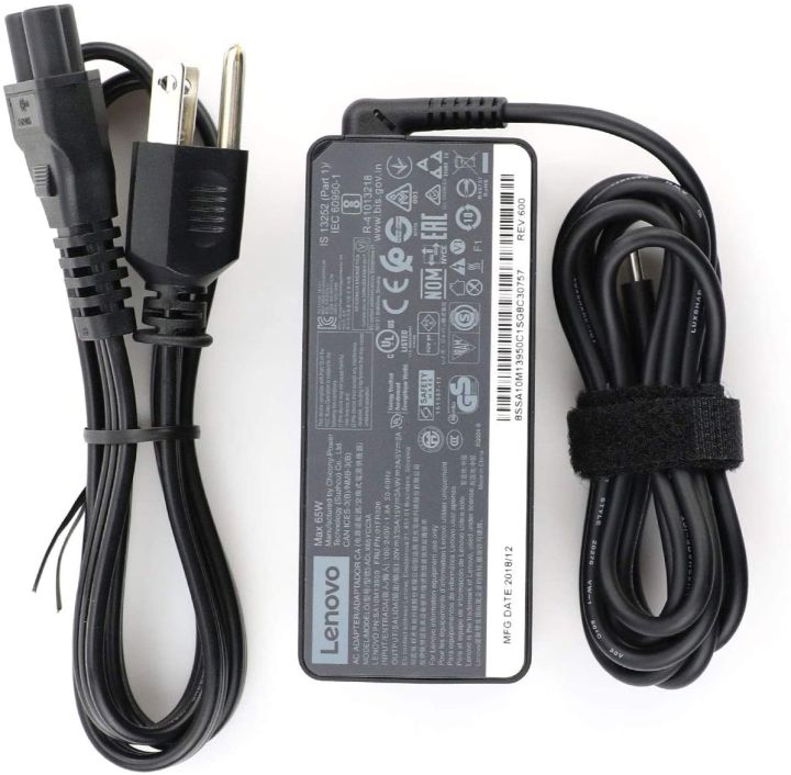 Original 65W Type USB C Adapter Laptop Charger for Lenovo ThinkPad T480 ...