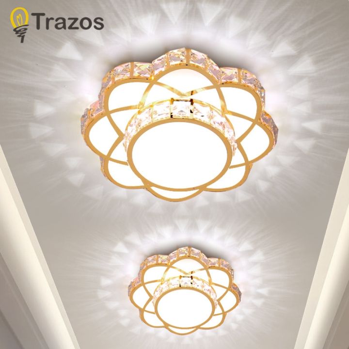 Modern Led Crystal Ceiling Lights With Colored Round Luxury Bedroom ...