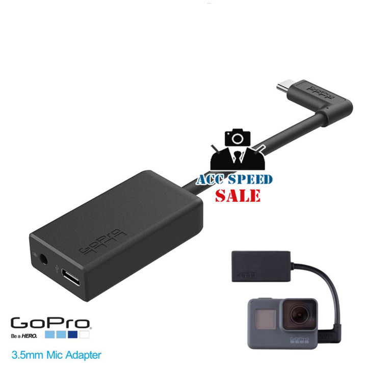GoPro Pro 3.5mm Mic Adapter for HERO8 /Hero 7 Black / 6 Black / 5 Black ...