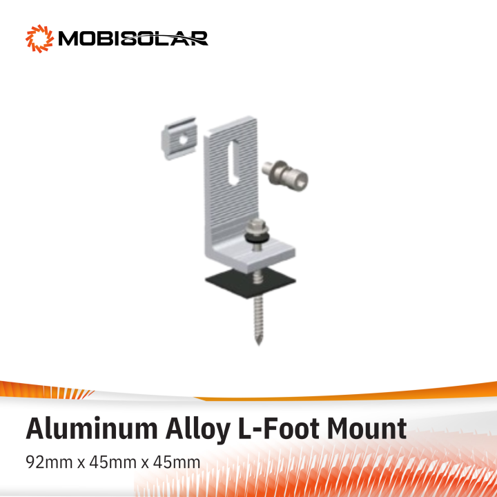 Solar Panel Aluminum L-Foot Mount 80mm x 40mm x 40mm | Lazada PH