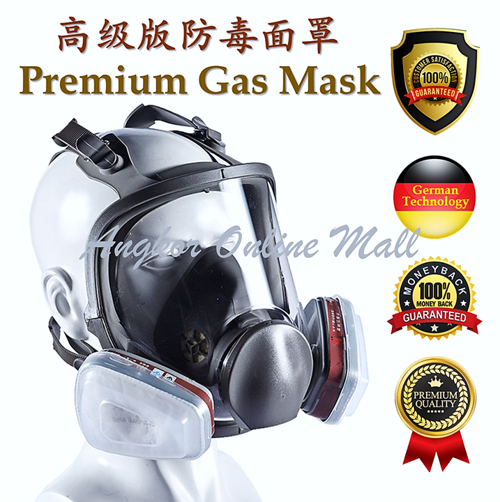 Topeng Gas Penuh Full Face Gas Mask Toxic Gas Painting Pesticide ...