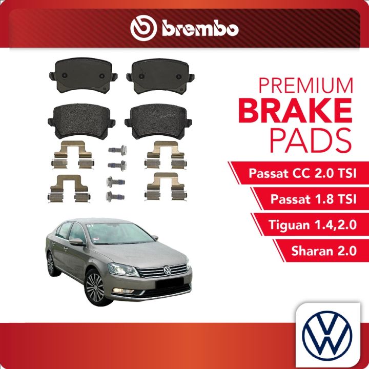 BREMBO Rear Brake Pads (1 set) - VW Passat 1.8 TSI, Passat CC 2.0 TSI ...