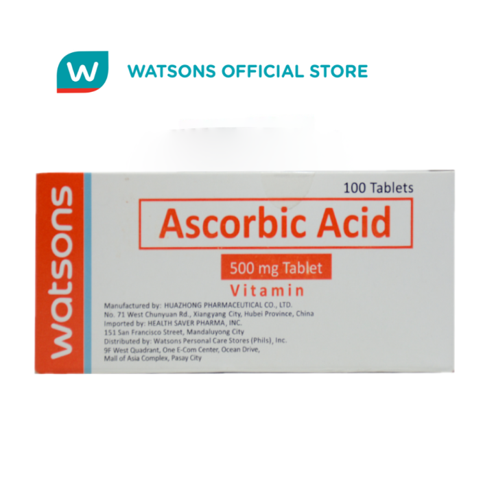 WATSONS Ascorbic acid 500mg 1 Tablet (Sold per Tablet) | Lazada PH