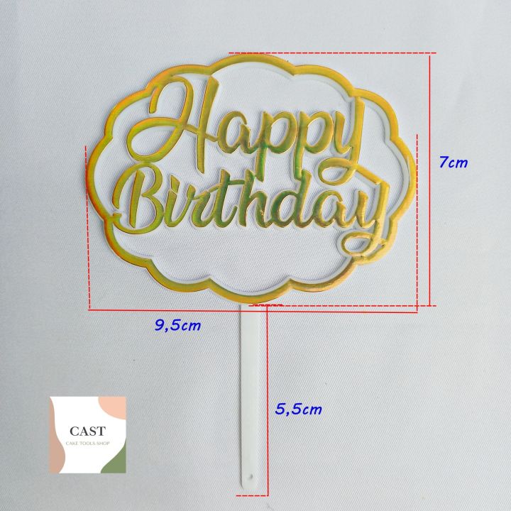 Cake Topper Happy Birthday Awan | Lazada Indonesia
