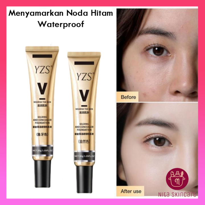 Gilding and Concealer Foundation YZS Menyamarkan Noda Hitam Waterproof Tahan Lama | Lazada Indonesia