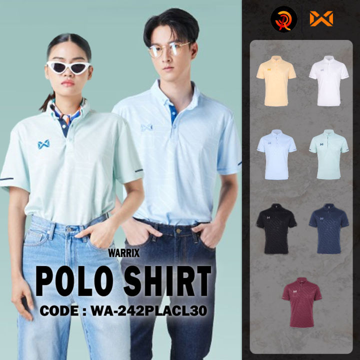 WARRIX รุ่น WA-242PLACL30 VIVIDUS POLO เสื้อโปโลผู้ชายหญิงแขนสั้น เสื้อ ...