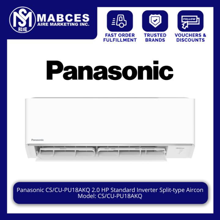 Panasonic CS/CU-PU18AKQ 2.0 HP Standard Inverter Split-type Aircon | Lazada PH
