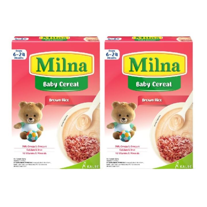 Milna Baby Cereal 6+ Brown Rice 120g x 2 | Lazada PH