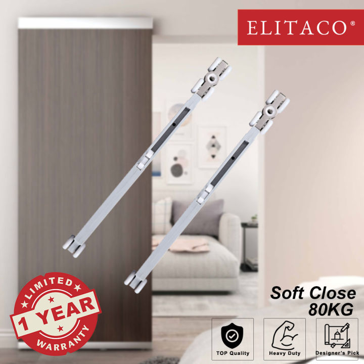 【ELITACO】120kg 80kg Roller Kit Rail Soft Close Sliding Door Track ...