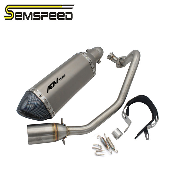 1 Set Motorcycle Front Rear Exhaust Muffler Pipe Tip Tube System For ...