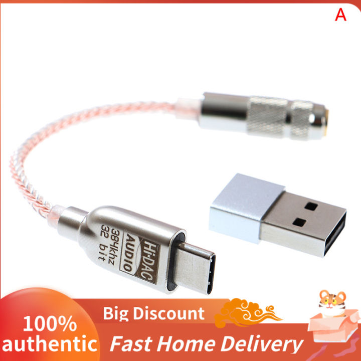 WORE Type-C to 3.5mm 32 Bit/384kHz DSD64/128 HiFi DAC Audio Adapter ...