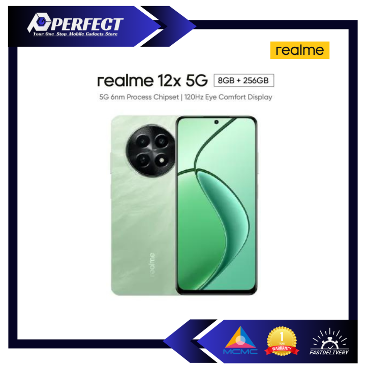 realme 12x 5G 8+128GB & 256GB | 5G 6nm Process Chipset | 120Hz Eye ...