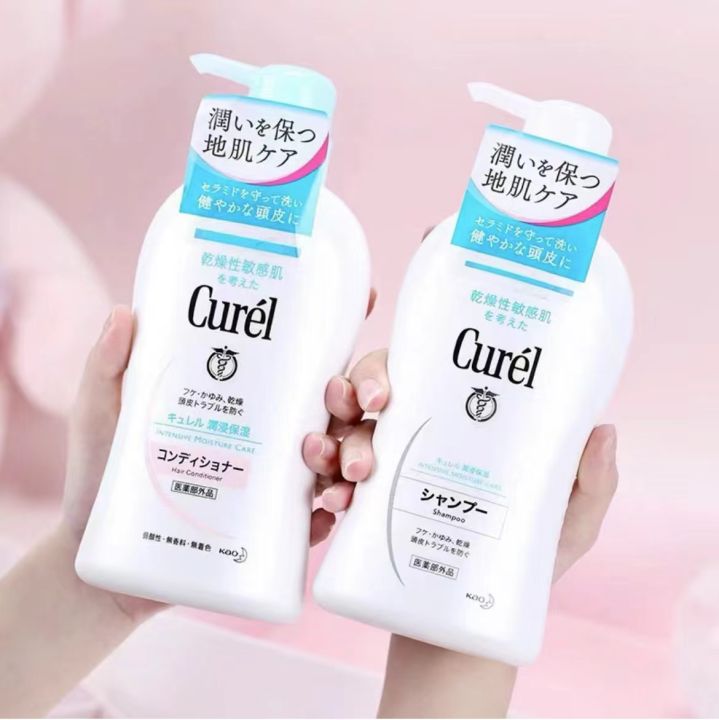 Japan100 % Curel Intensive Moisture Care Shampoo 420 ml / คิวเรล อินเทน ...