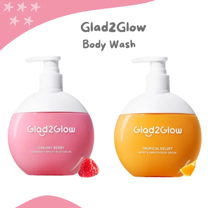 Glad2Glow Body Serum 300ml/Tropical Velvet Moist and Smooth/Creamy ...