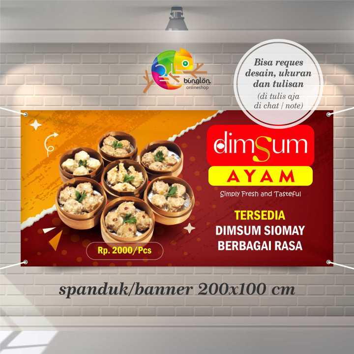 Spanduk, Banner Dimsum Ayam | Lazada Indonesia