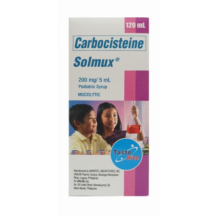 Solmux Pediatric 200 mg / 5 ml 120 ml Syrup | Lazada PH