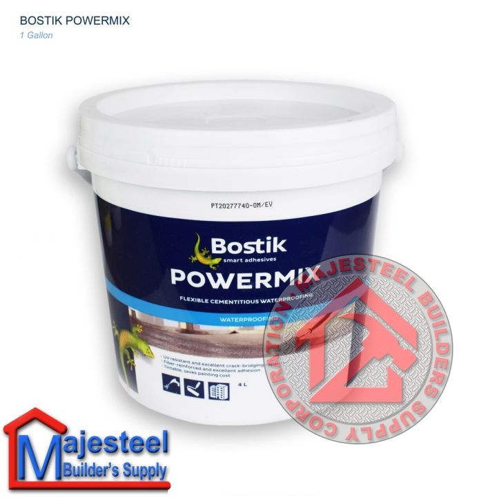 Bostik Powermix Flexible Fibre-reinforced Cementious Waterproofing (4L ...