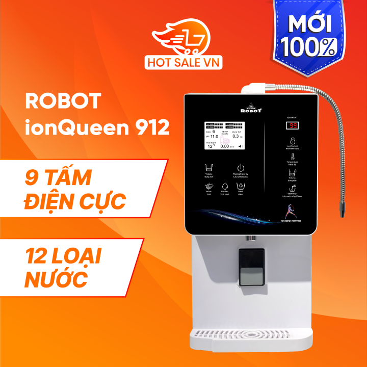 Máy Lọc Nước Điện Giải ROBOT Nóng Thông Minh Lạnh ROBOT IonQueen 912 ...