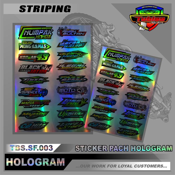 Sticker Racing Sticker Herex Hologram Bisa Nyala Kalo Kena Cahaya ...
