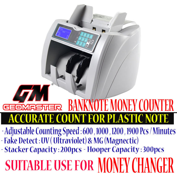 GEOMASTER MONEY COUNTER 9000- Electronic Bank Note Counter / Banknote ...