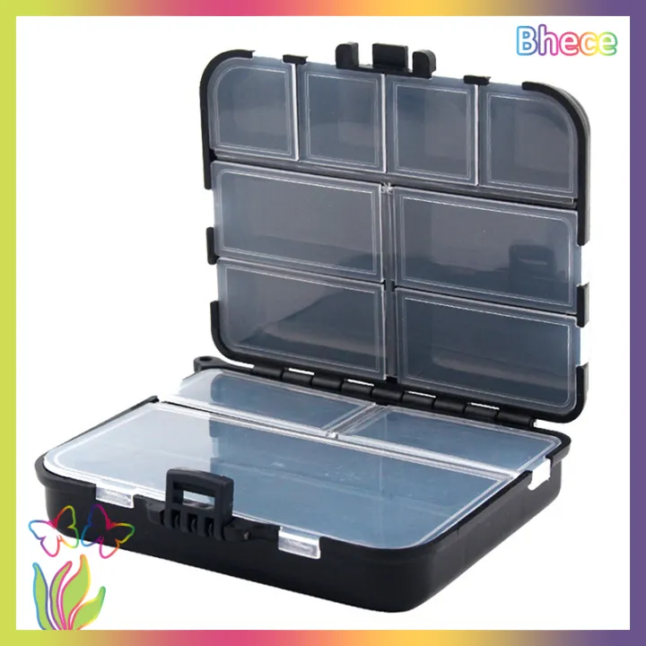 Bhece กล่องใส่อุปกรณ์ตกปลาแบบถอดได้สองชั้นเคสใส่ของขนาดเล็กอุปกรณ์ ...