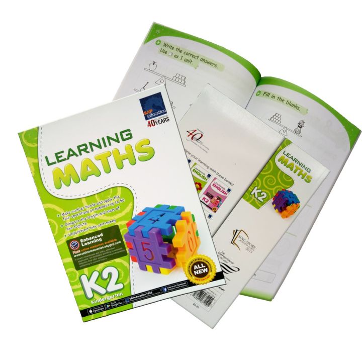 LEARNING MATHS K2 Kindergarten by SAP Singapore Math book | Lazada PH