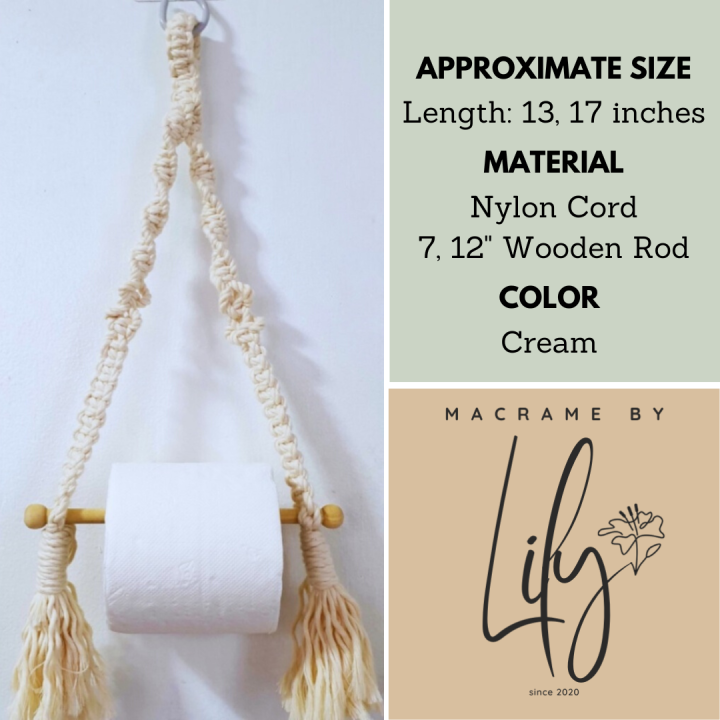 Tissue Holder Macrame Wall Hanging Decorative Kitchen Tissue Toilet ...
