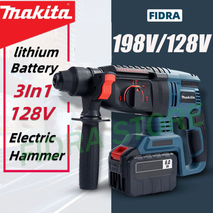 Makita 3 in 1 198V Demolition Jack Hammer Heavy Duty Cordless Impact ...