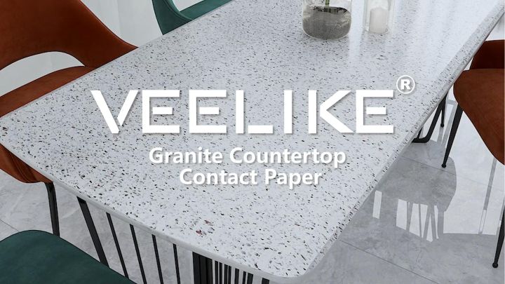Veelike 40cmX300cm Granite Wallpaper Self Adhesive Waterproof Removable ...