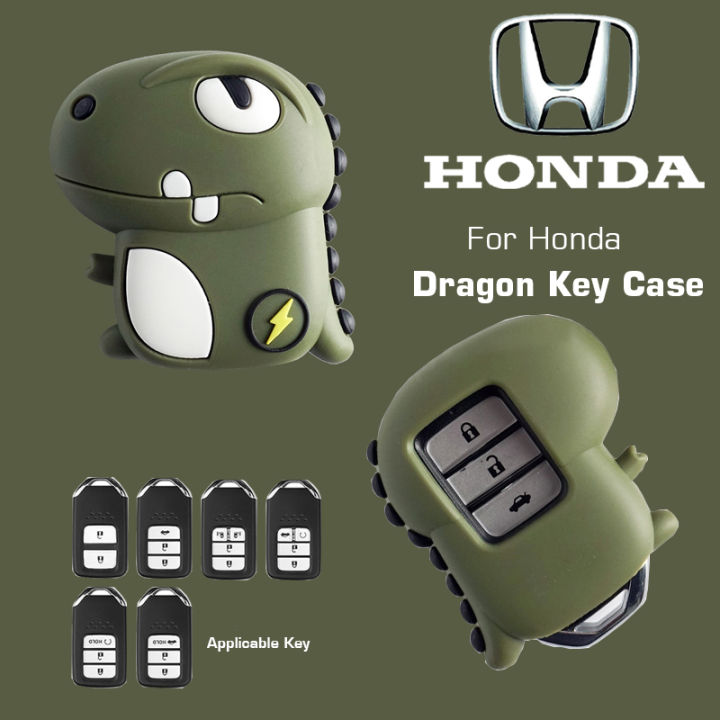 Cute Dinosaur Honda Car Key Cover Case For Honda Civic Dragon CRV ...