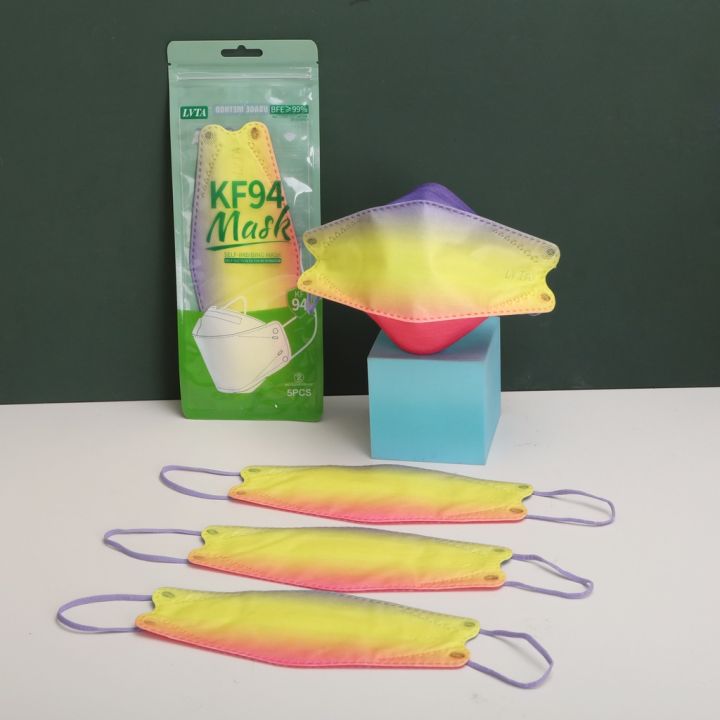 LVTA Mask KF94 Face Mask 4 Layer Non-woven Protection Filter 3D Anti ...