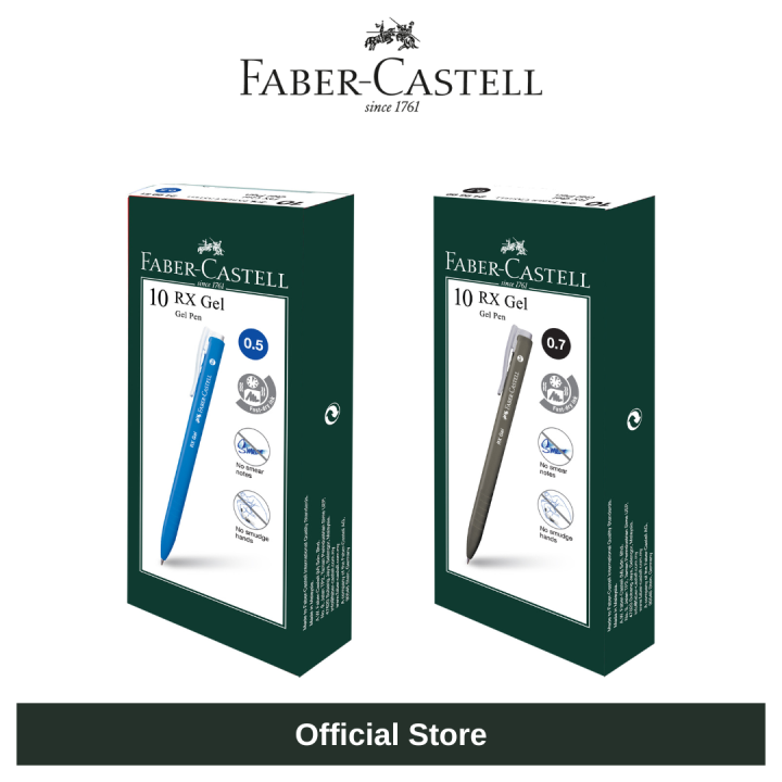 [Faber-Castell] RX Gel Gel Pen - Red/ Black / Blue, 0.5mm / 0.7mm (Box ...