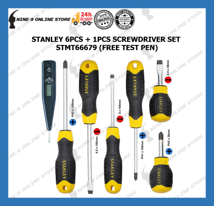 Stanley STMT66679 6pcs Stanley Screwdriver Digital Pen Screw Driver Set ...