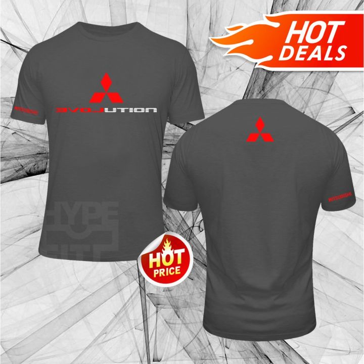NEW Mitsubishi Lancer Evolution Evo X 10 T-Shirt Ready Stock Black Gray ...