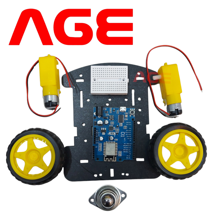 หุ่นยนต์หลบหลีกสิ่งกีดขวาง Smart Robot Car 2WD Arduino IoT ESP8266 ESP-12E D1 Wifi ควบคุมด้วยมือ ...