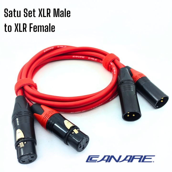 Kabel Audio Mixer ke Power XLR to XLR Satu Set Kabel Canare Merah ...