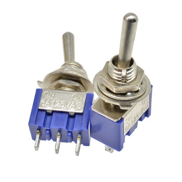 Toggle Switch Mini Switches 2 On-on Latching 3 Switch Position Mts-102 ...