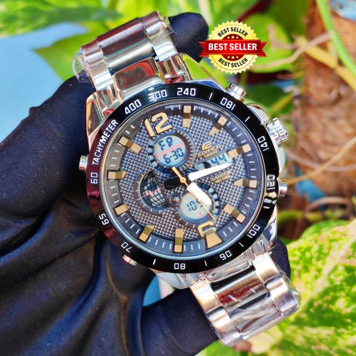 New Trending Original Dual Time Men's Watch Edifice Stainless Steel Non ...