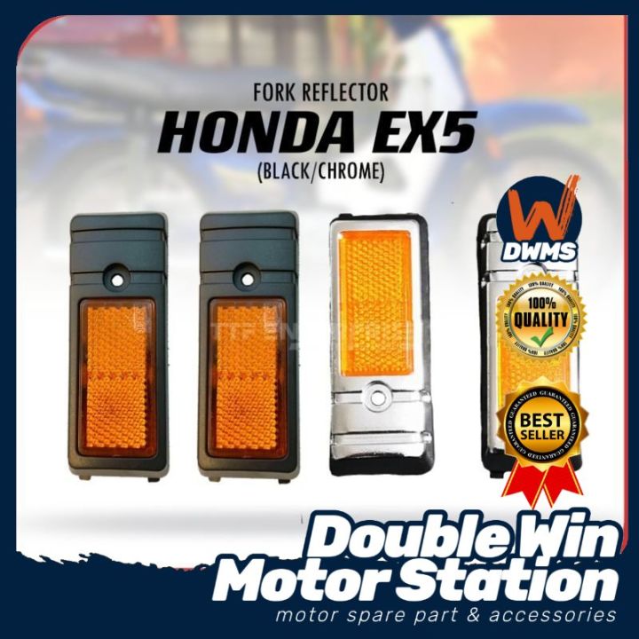 HONDA EX5 FORK REFLECTOR (BLACK/CHROME) | Lazada