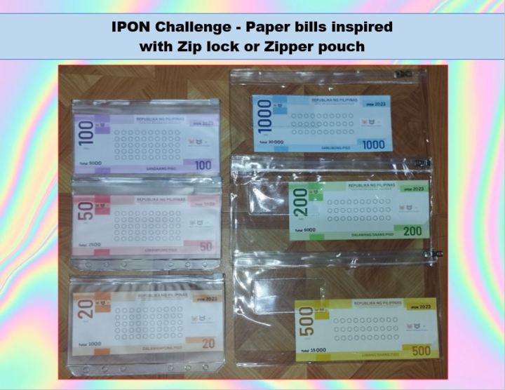 IPON Challenge - Paper bills inspired with Zip lock/Zipper pouch ...