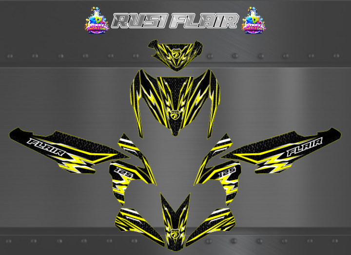 DECALS RUSI FLAIR 125 PRINTABLE HIGH QUALITY DECALS STICKER, DECALS FOR ...