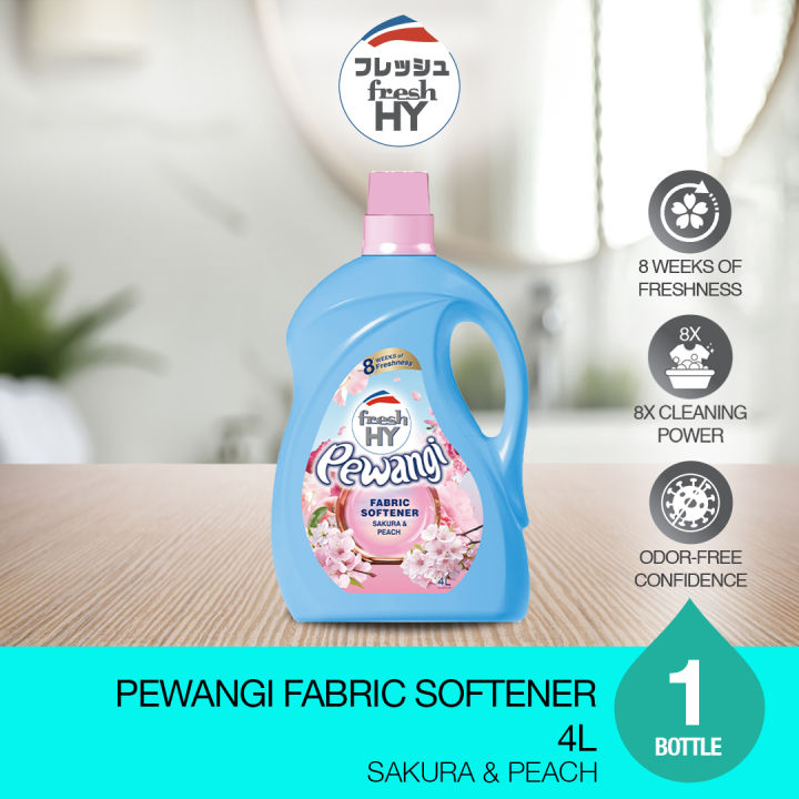 fresh HY Pewangi Fabric Softener Sakura & Peach 4L | Lazada