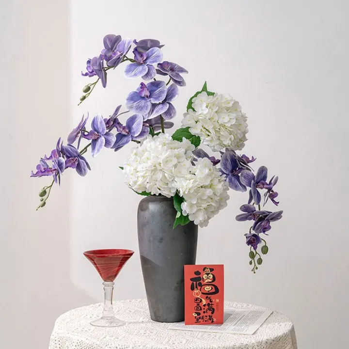 MUKANG Real Touch Artificial Phalaenopsis Branches 9 Head Realistic ...
