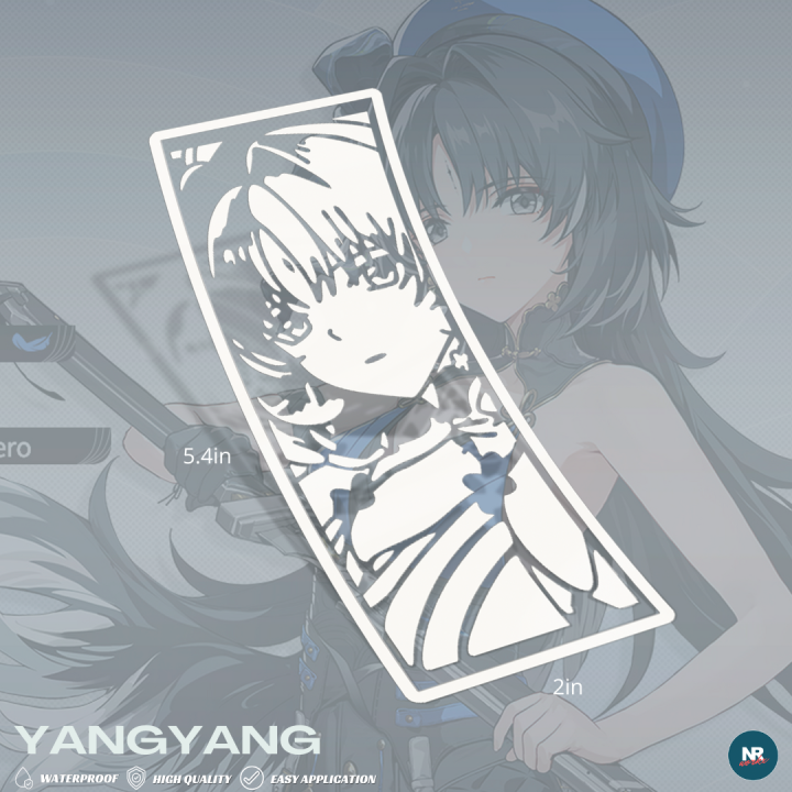 Yangyang Wuthering Waves Wuwa Waifu Vinyl Decal Gaming Anime Sticker ...