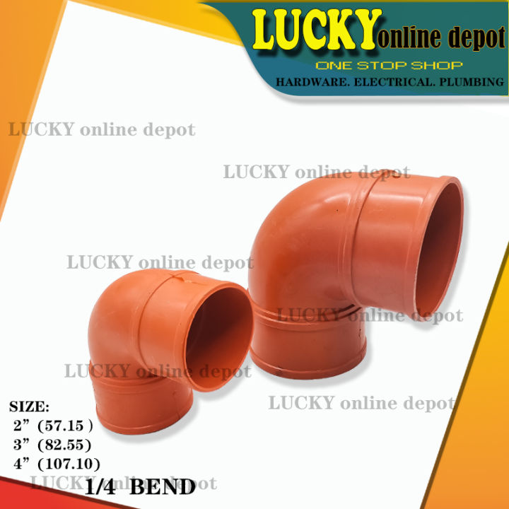 90° TLX ORANGE PVC ELBOW 1/4 BEND 2" / 3" / 4" | Lazada PH