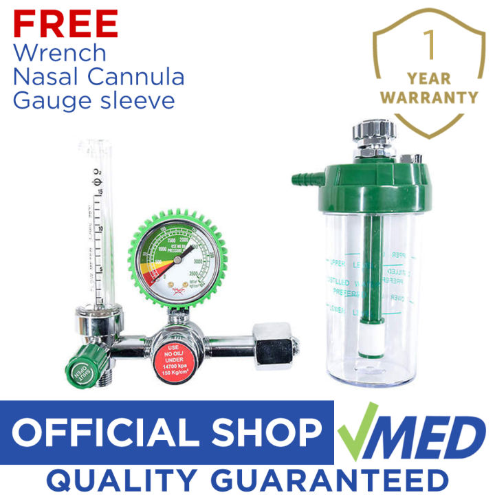 VMED Prohealthcare Medical Oxygen Regulator with Nasal Cannula and ...