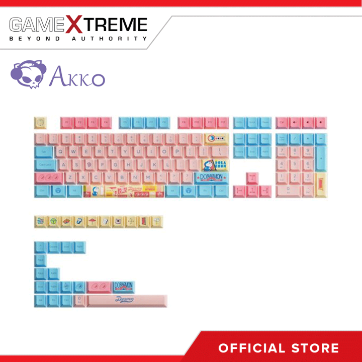 Akko Doraemon Macaron Keycap Set Cherry 136 Keys | Lazada PH