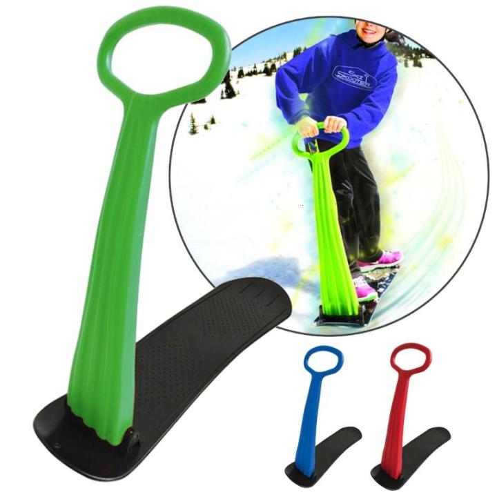 Foldable Snowboard Sled Snow Scooter Durable Snowboard Kick Scooter ...