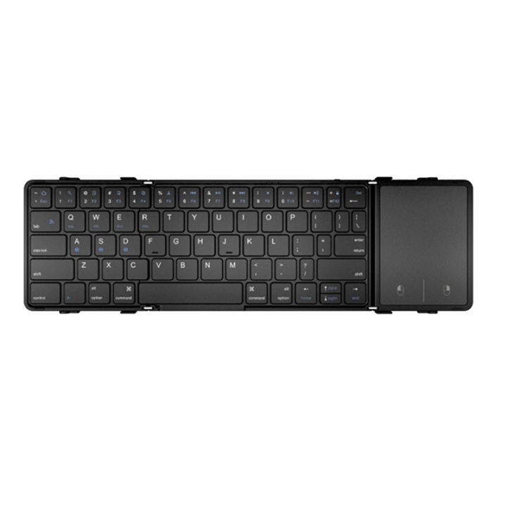 Wireless Folding Keyboard With Touchpad Rechargeable Foldable Bluetooth